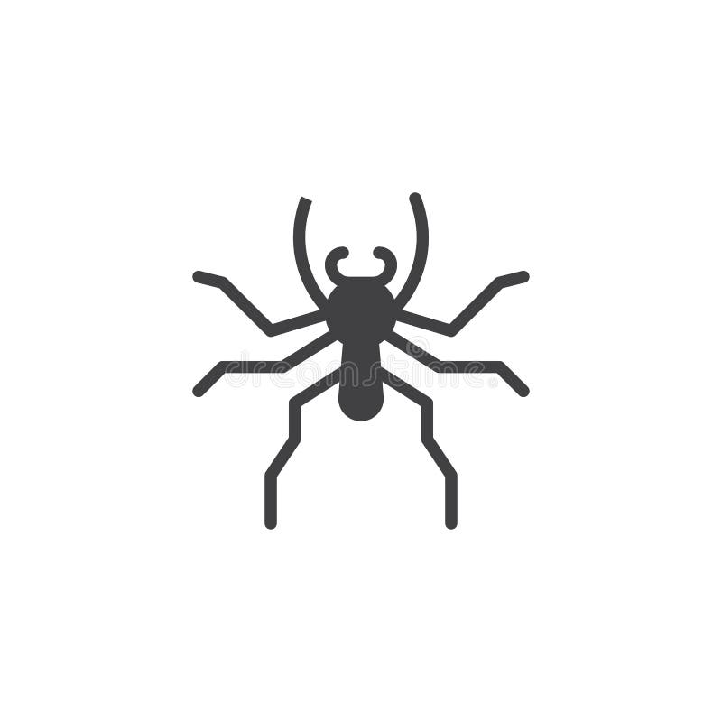 Spider icon vector stock vector. Illustration of dangerous - 109372204