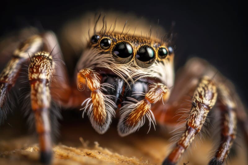 Jumping spider macro stock illustration. Illustration of arachnid ...