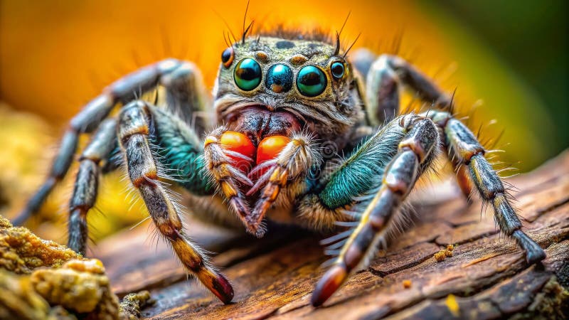 A Jumping Spiders Lunch CloseUp Macro Photography of a Predator on a ...