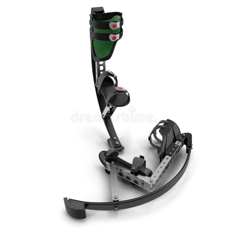 Jumping Stilts Isolated on White Background 3D Illustration Stock ...