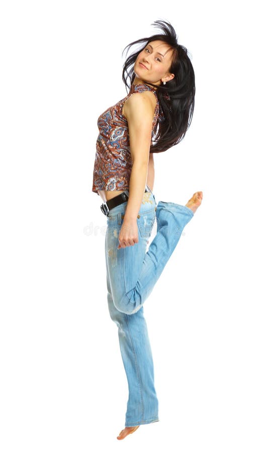 Jumping Woman Picture. Image: 10210149