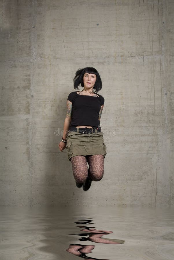 Jumping woman stock photo. Image of cool, jumping, assured - 3189234