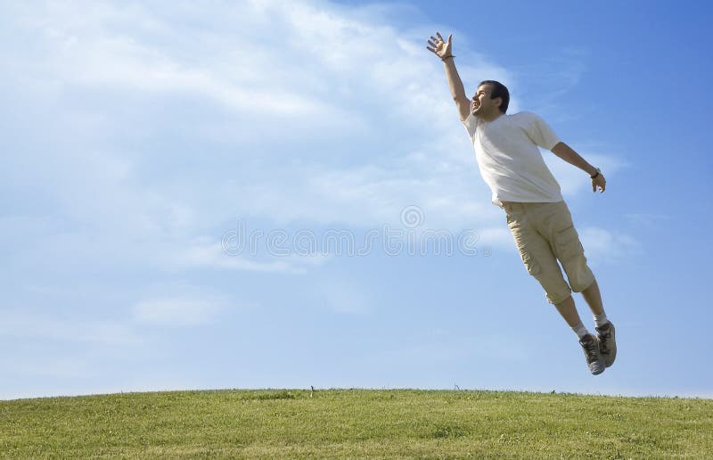 Jumping young man stock image. Image of lifestyle, jumps - 1044737