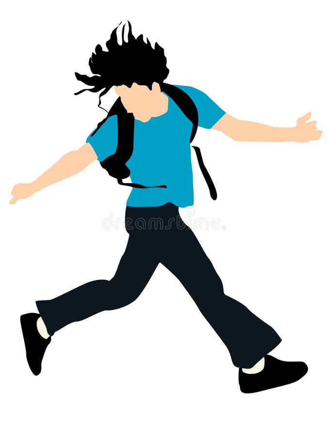 Jumping Young Adults stock vector. Illustration of growing - 31333045