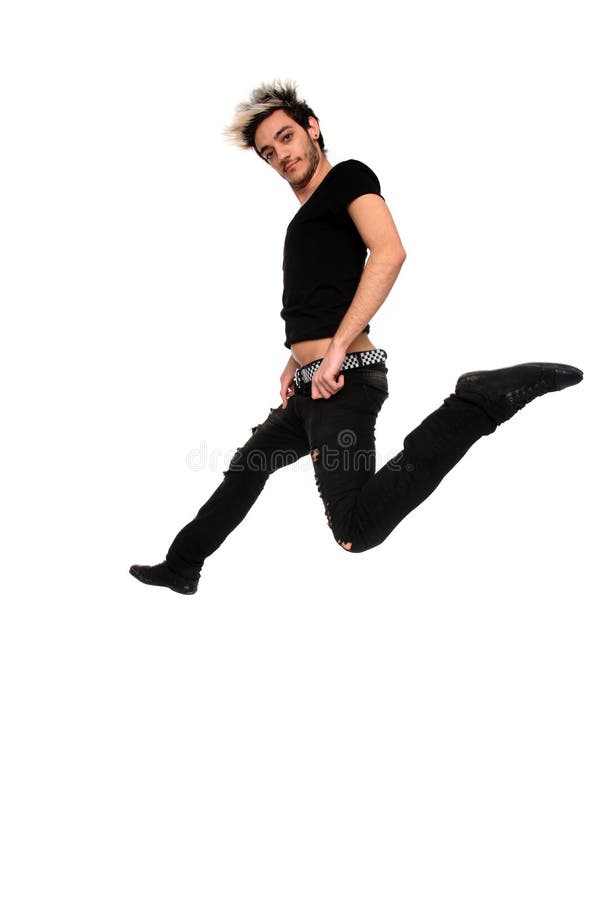 Young man jumping stock image. Image of jumping, fashion - 30283741