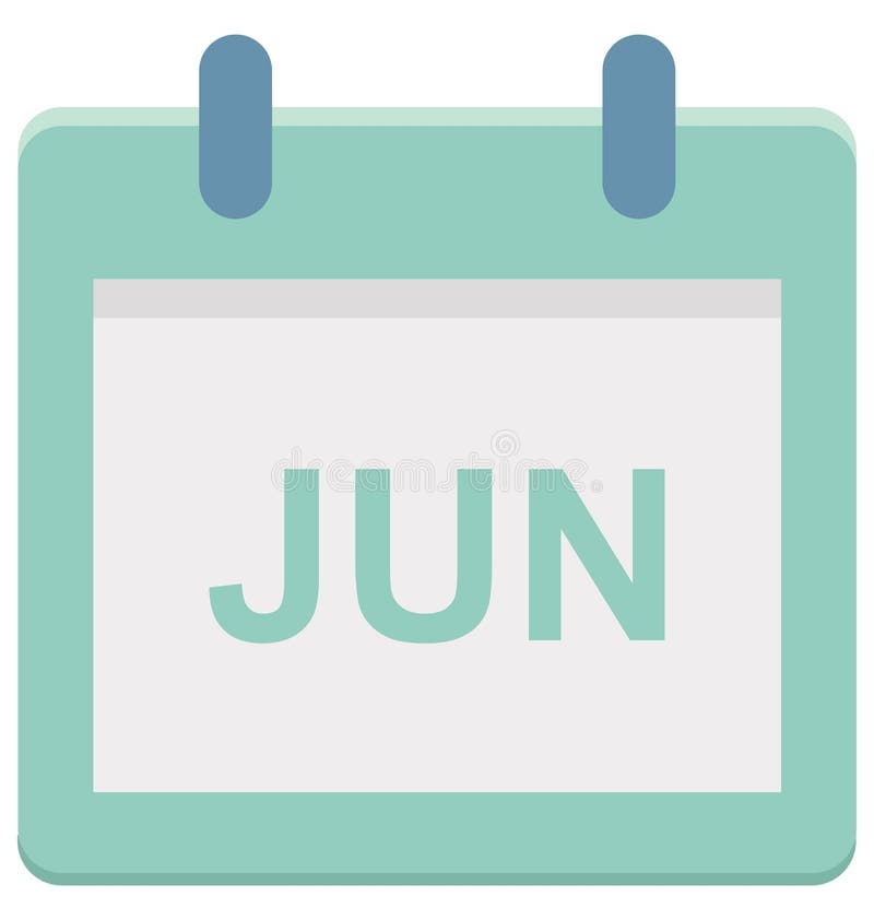 Jun, June Special Event Day Vector Icon that Can Be Easily Modified or ...