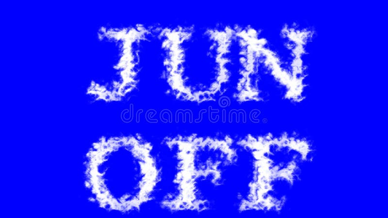 Jun Off Cloud Text Effect Blue Isolated Background Stock Illustration ...