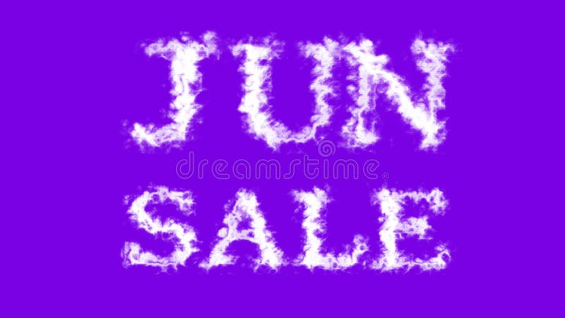 Jun Sale Cloud Text Effect Violet Isolated Background Stock Footage ...
