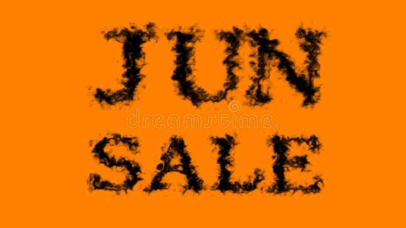 Jun Sale Smoke Text Effect Orange Isolated Background Stock Video ...