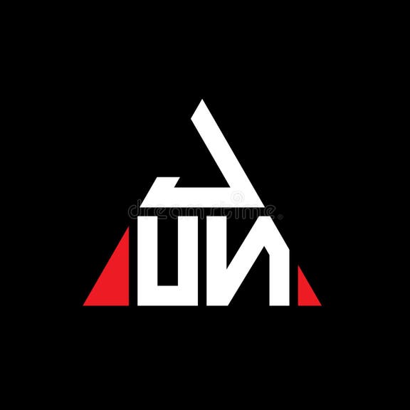 JUN Triangle Letter Logo Design with Triangle Shape. JUN Triangle Logo ...