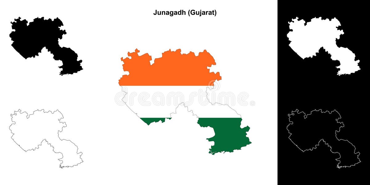 Junagadh Outline Map Stock Illustrations – 9 Junagadh Outline Map Stock ...