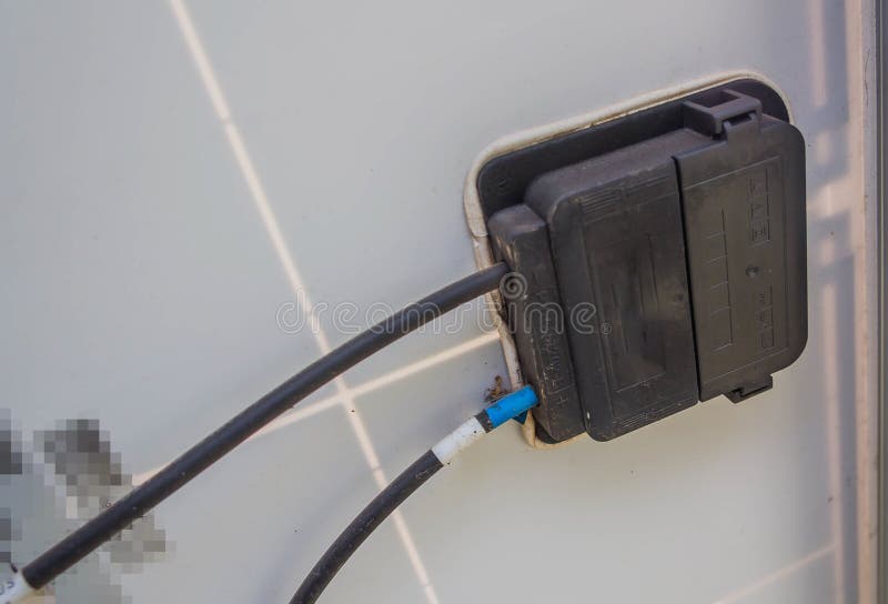 The Junction Box of Module Solar Cell Stock Image - Image of power ...