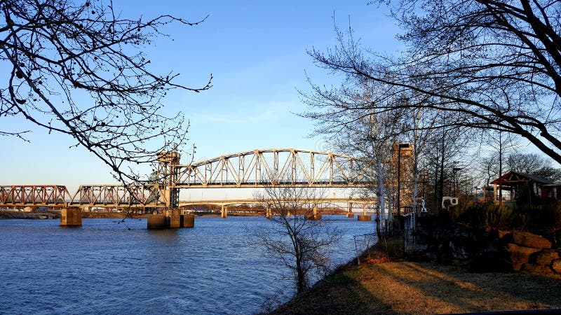 Junction Bridge on Arkansas River Stock Photo - Image of arkansas ...
