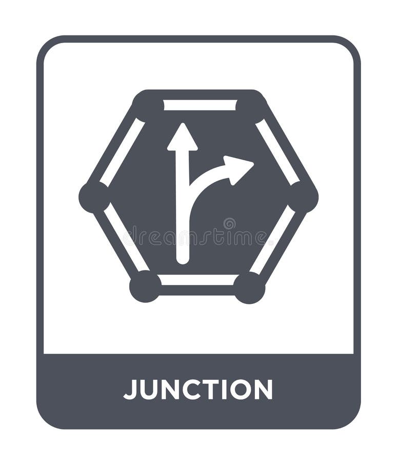 Junction Icon in Trendy Design Style. Junction Icon Isolated on White ...
