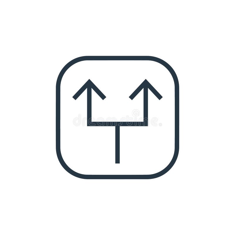 Junction Icon Vector from Arrows Concept. Thin Line Illustration of ...