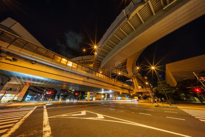 Junction in Japan Night View Editorial Photo - Image of japan ...