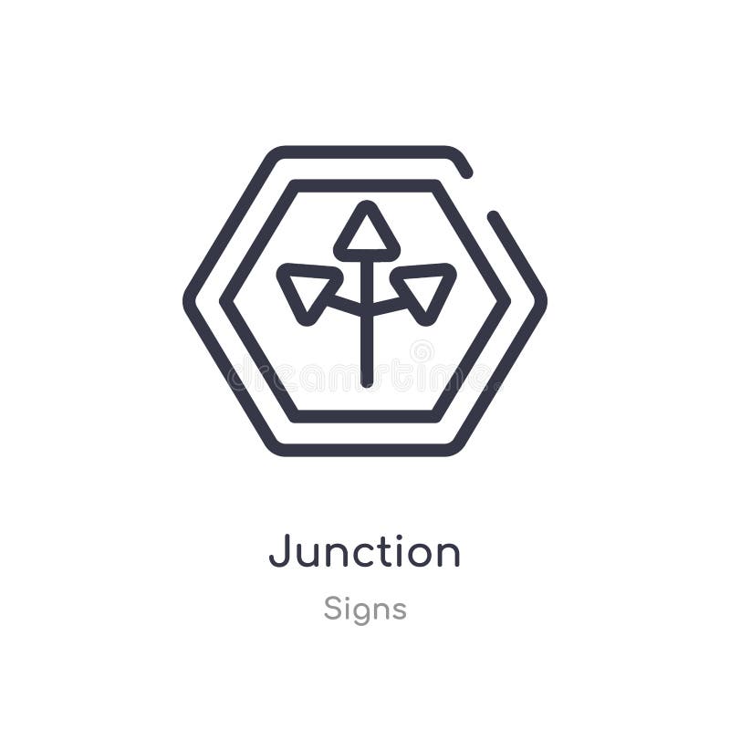Junction Isolated Icon. Simple Element Illustration from Signs Concept ...
