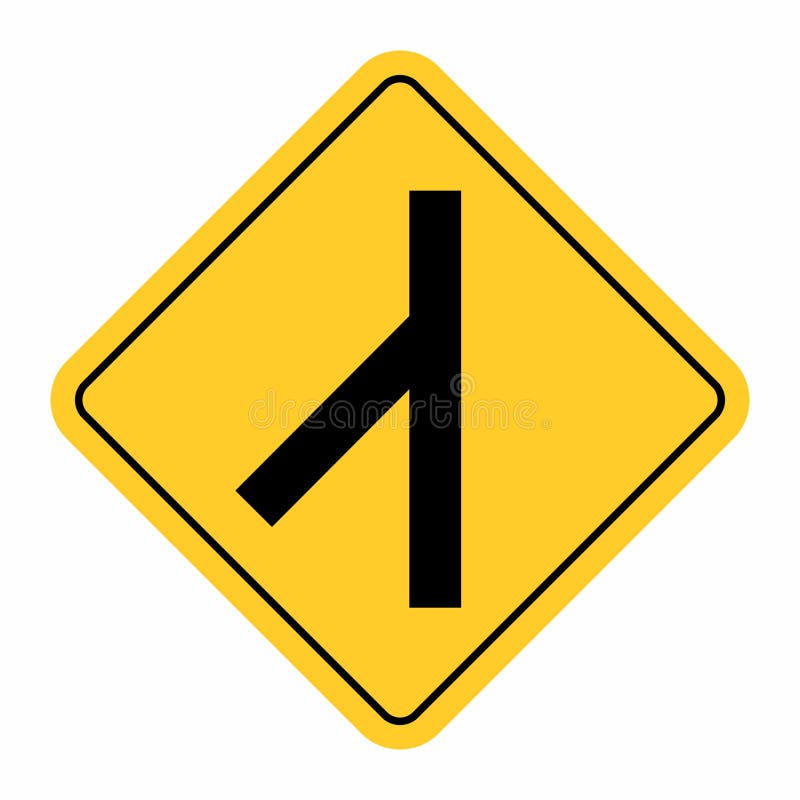 Junction Traffic Road Sign stock illustration. Illustration of vector ...