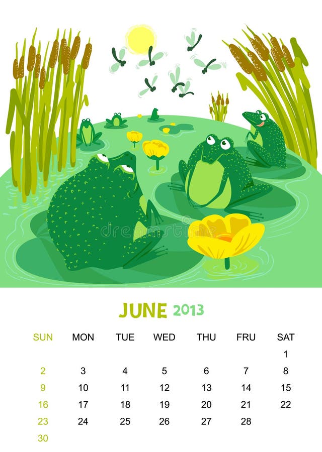 June stock vector. Illustration of background, schedule - 26408775
