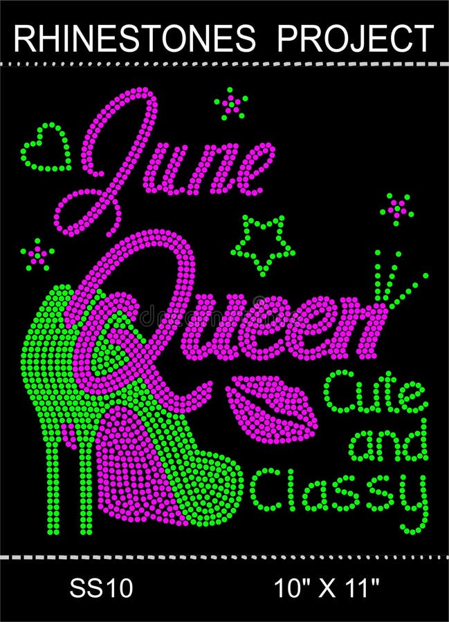 June Birthday RhinestonesTemplate Vector File Stock Vector ...
