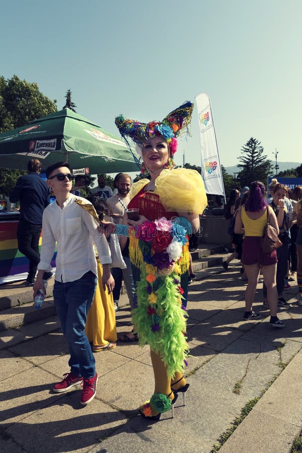 Sofia Pride. Parade, Rainbow Editorial Photography - Image of trans ...