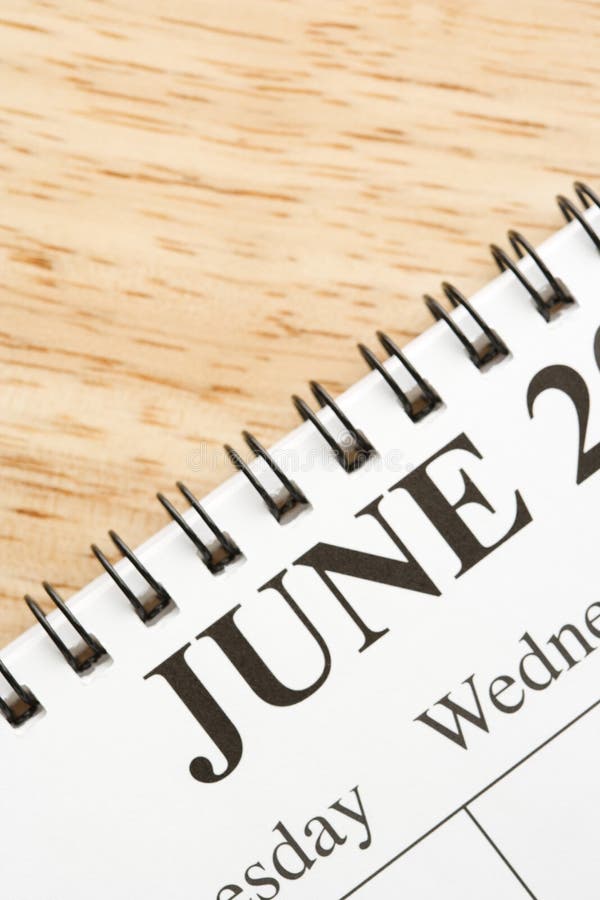 June on calendar. stock photo. Image of planning, indoors - 2425616
