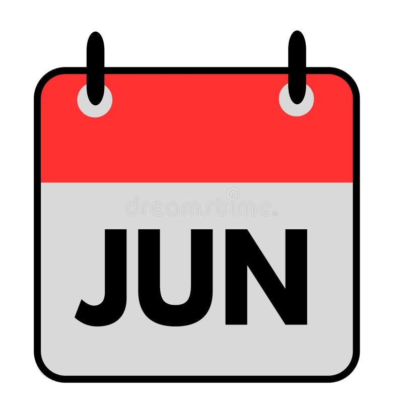 June Calendar Date Icon Month Icon Note - 1 Stock Illustration ...