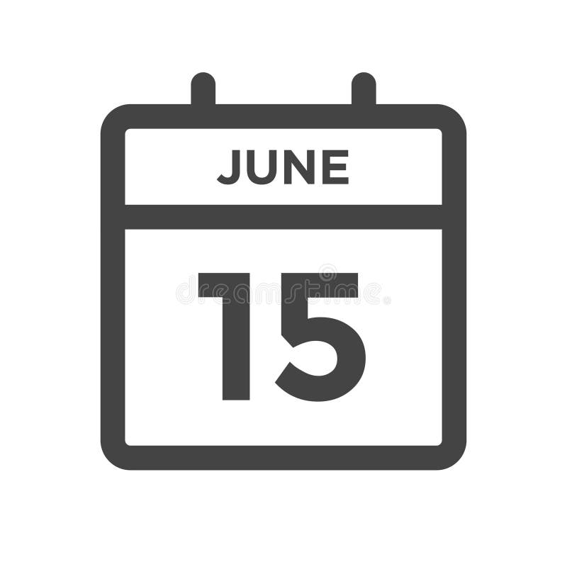 June 15 Calendar Day or Calender Date for Deadlines or Appointment ...