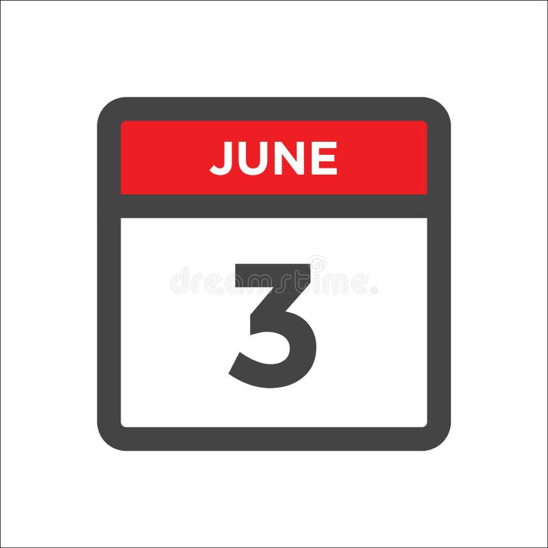 June 5 Calendar Icon with Day of Month Stock Vector - Illustration of ...