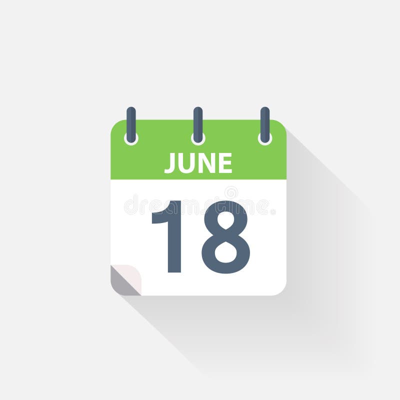 June 4 Calendar Icon with Day of Month Stock Vector - Illustration of ...