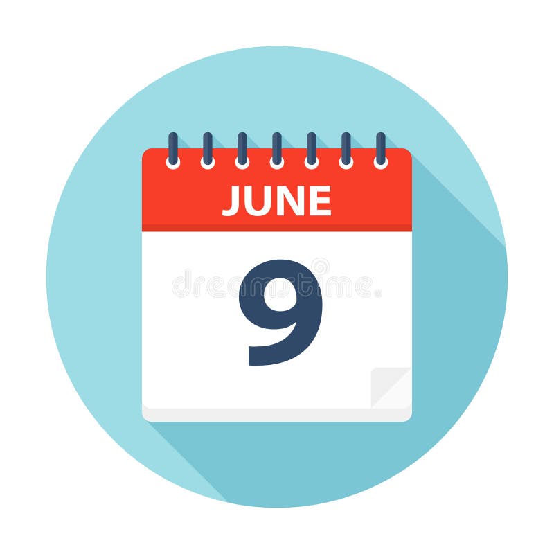 June 9 - Calendar Icon stock illustration. Illustration of 2022 - 127321074