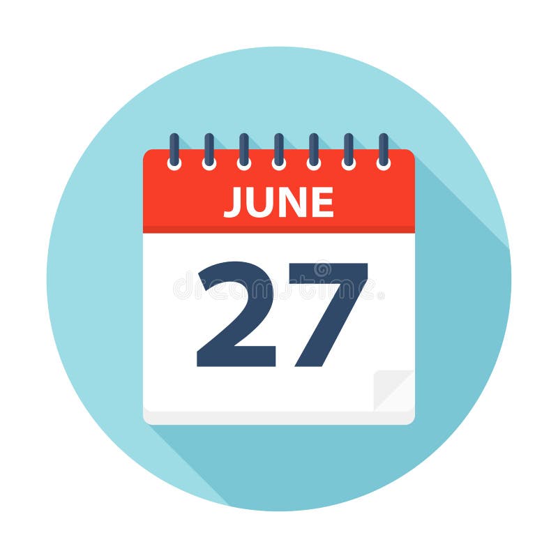 June 27 Calendar Icon Stock Illustrations – 116 June 27 Calendar Icon ...