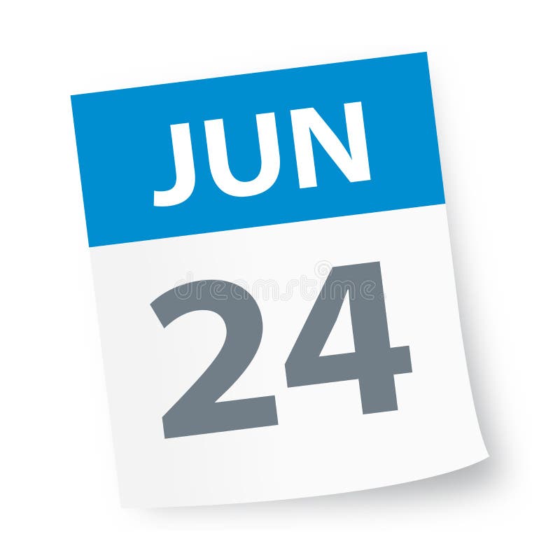 June 24 Calendar Icon Stock Illustrations – 109 June 24 Calendar Icon ...