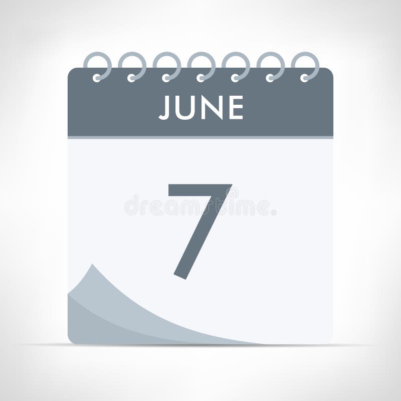 June 7 Calendar Icon Stock Illustrations – 132 June 7 Calendar Icon ...