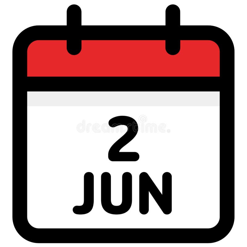 2. June - Calendar Icon - Vector Illustration Stock Vector ...