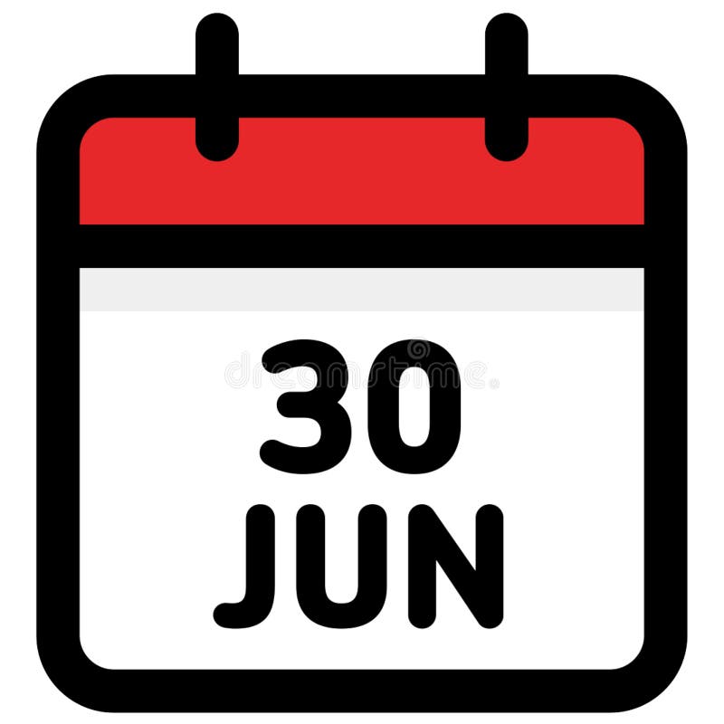 June 30 . Vector Flat Daily Calendar Icon. Date And Time, Day, Month ... June 30 . Vector Flat Daily Calendar Icon. Date And Time, Day, Month ...