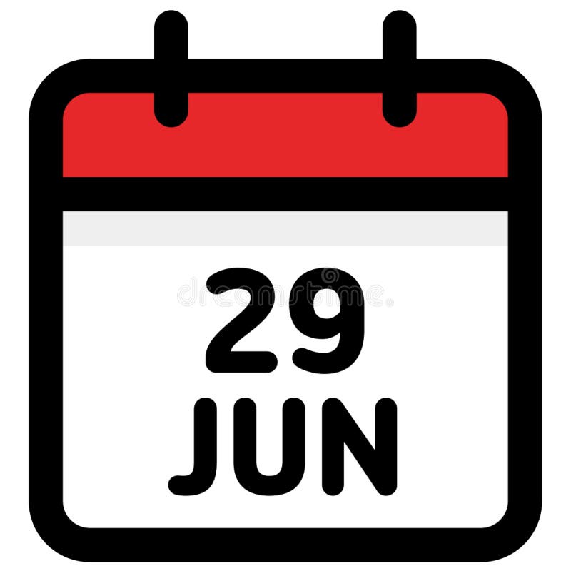 June 29. Vector Flat Daily Calendar Icon. Date And Time, Day, Month ... June 29. Vector Flat Daily Calendar Icon. Date And Time, Day, Month ...
