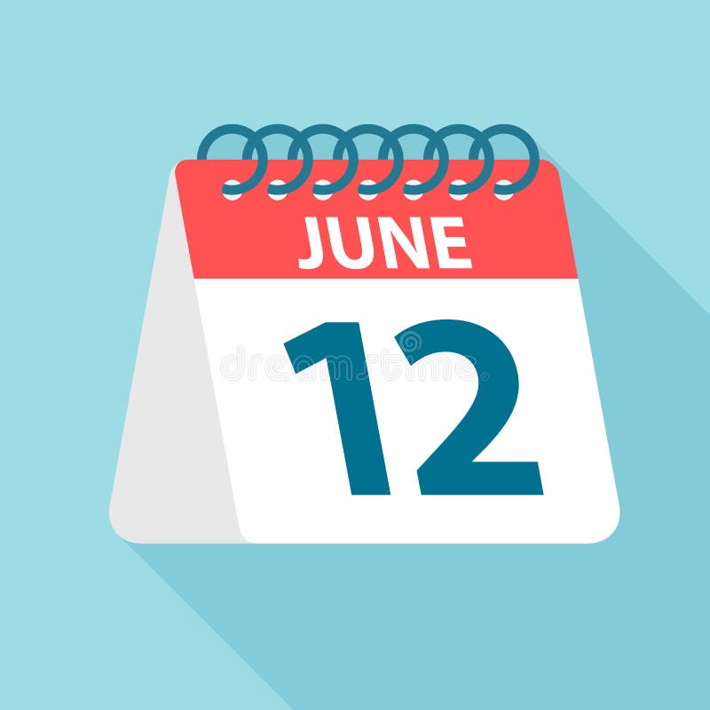 June 12 - Calendar Icon. Vector Illustration of One Day of Month ...