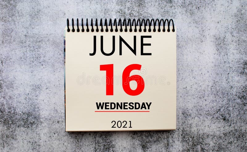 June 16 Calendar. Part of a Set, Concept Stock Image - Image of ...