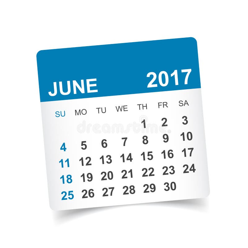 June 2017 calendar stock vector. Illustration of monday - 80964711