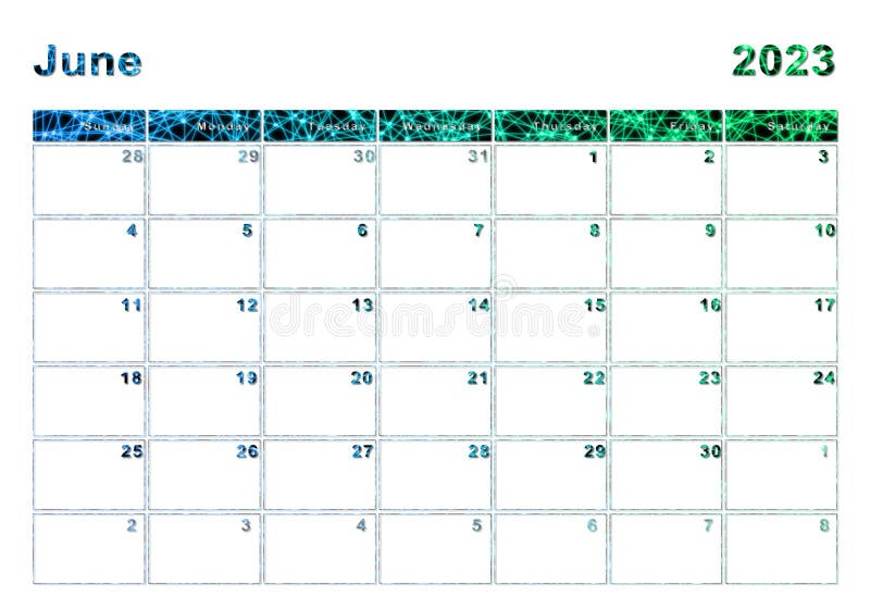 June 2023 Lunar Calendar, Moon Cycles Stock Illustration - Illustration ...