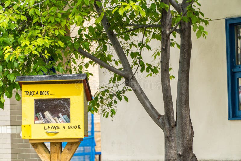 June 12 2019 - Calgary Canada - Alberta - Little Library Box with Books ...