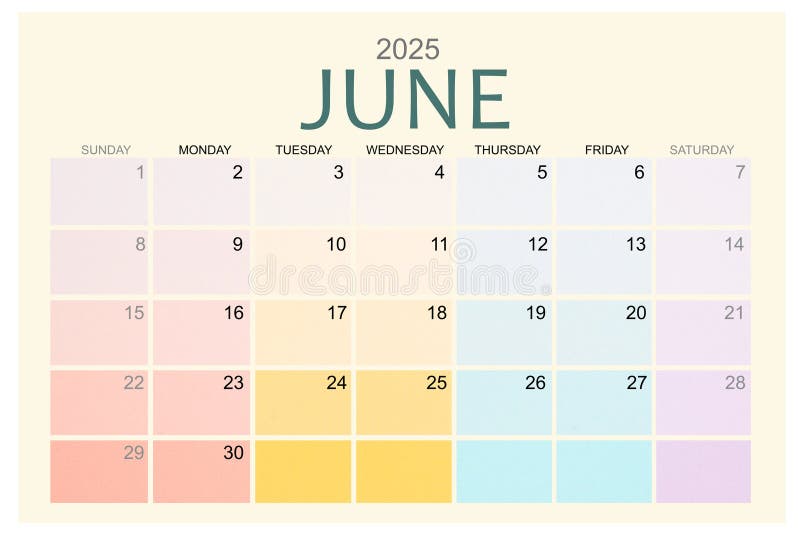 Colorful 2025 Annual Calendar Template Office Desk Stock Photos - Free ...