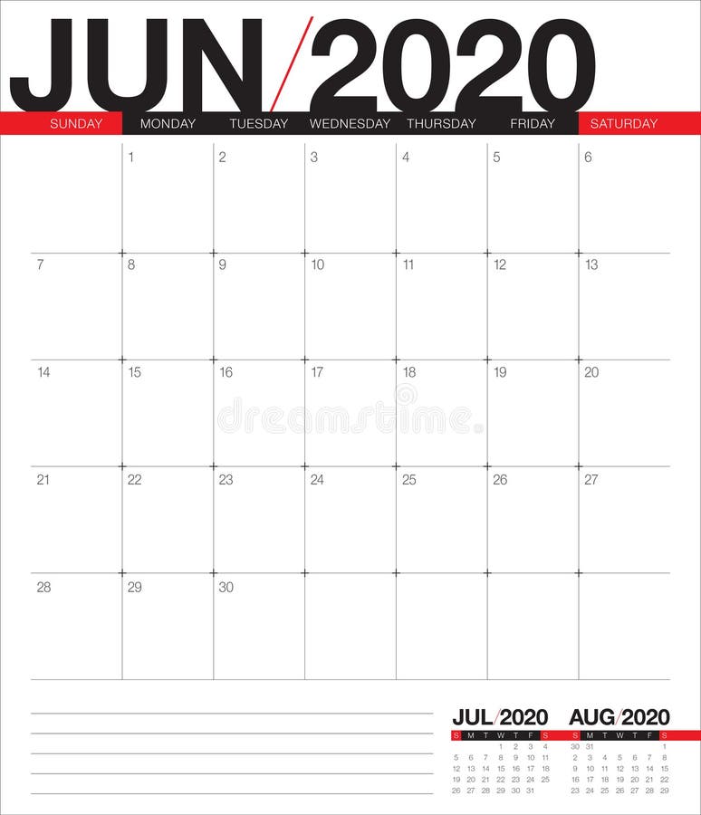 June 2020 Desk Calendar Vector Illustration Stock Vector - Illustration ...