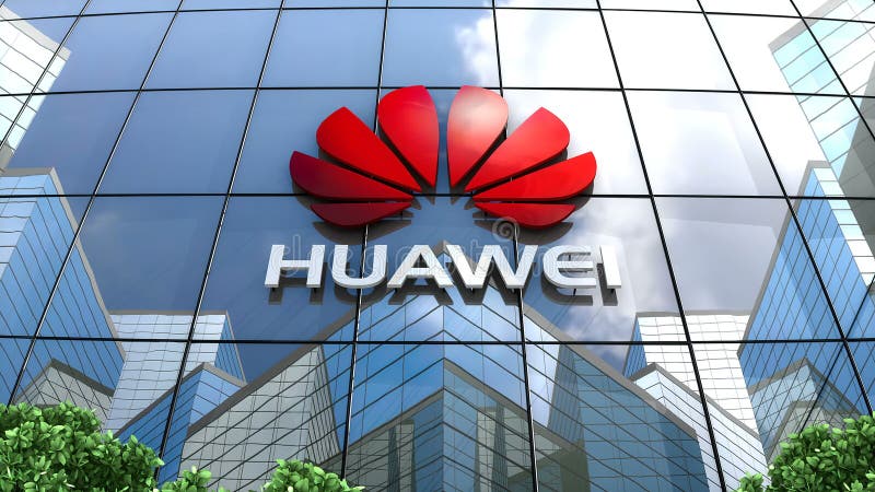 Editorial, Huawei Technologies Co., Ltd. Logo on Glass Building. Stock ...