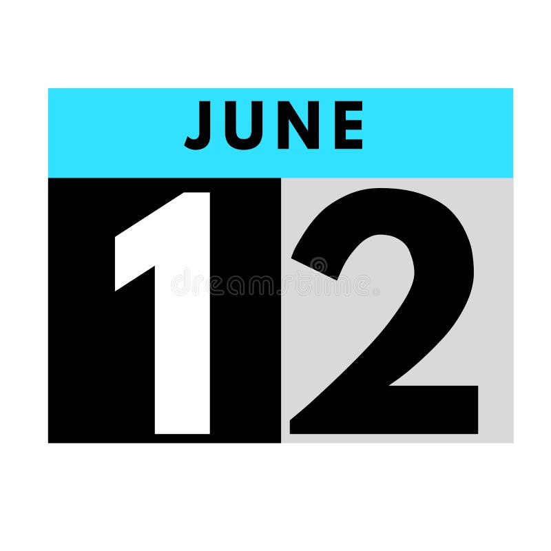 June 12 . Flat daily Calendar Icon .date ,day, Month Stock Illustration ... June 12 . Flat daily Calendar Icon .date ,day, Month Stock Illustration ...