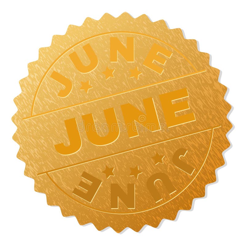 June Gold Text Title for Month Background Design Stock Illustration ...
