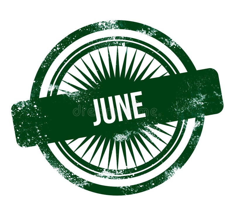 June - green grunge stamp stock illustration. Illustration of blogging ...