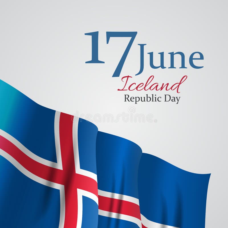 June 17 Iceland Republic Day Background. Vector Illustration Stock ...