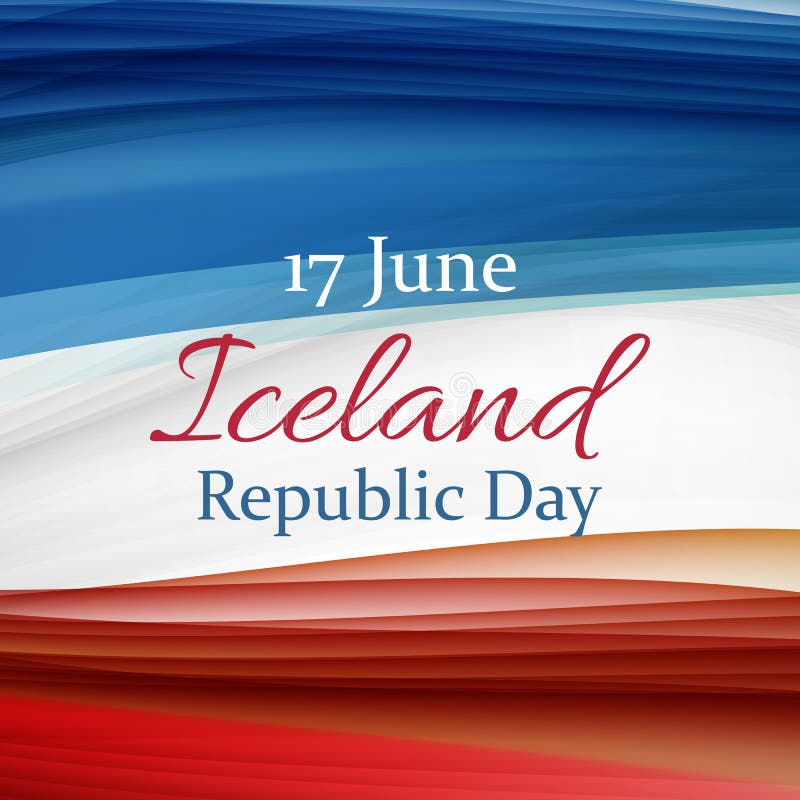 June 17 Iceland Republic Day Background. Vector Illustration Stock ...